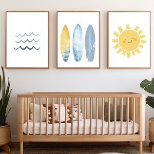 Surfboard Wall Art, Surf Nursery, Surf Nursery Decor, Ocean Theme ...