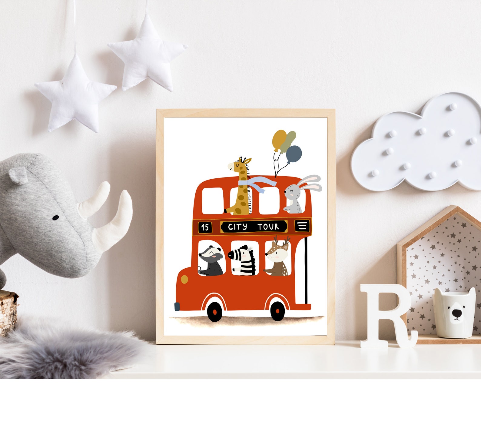 London Nursery Print - London Bus Print - London Printable - Boys Room ...