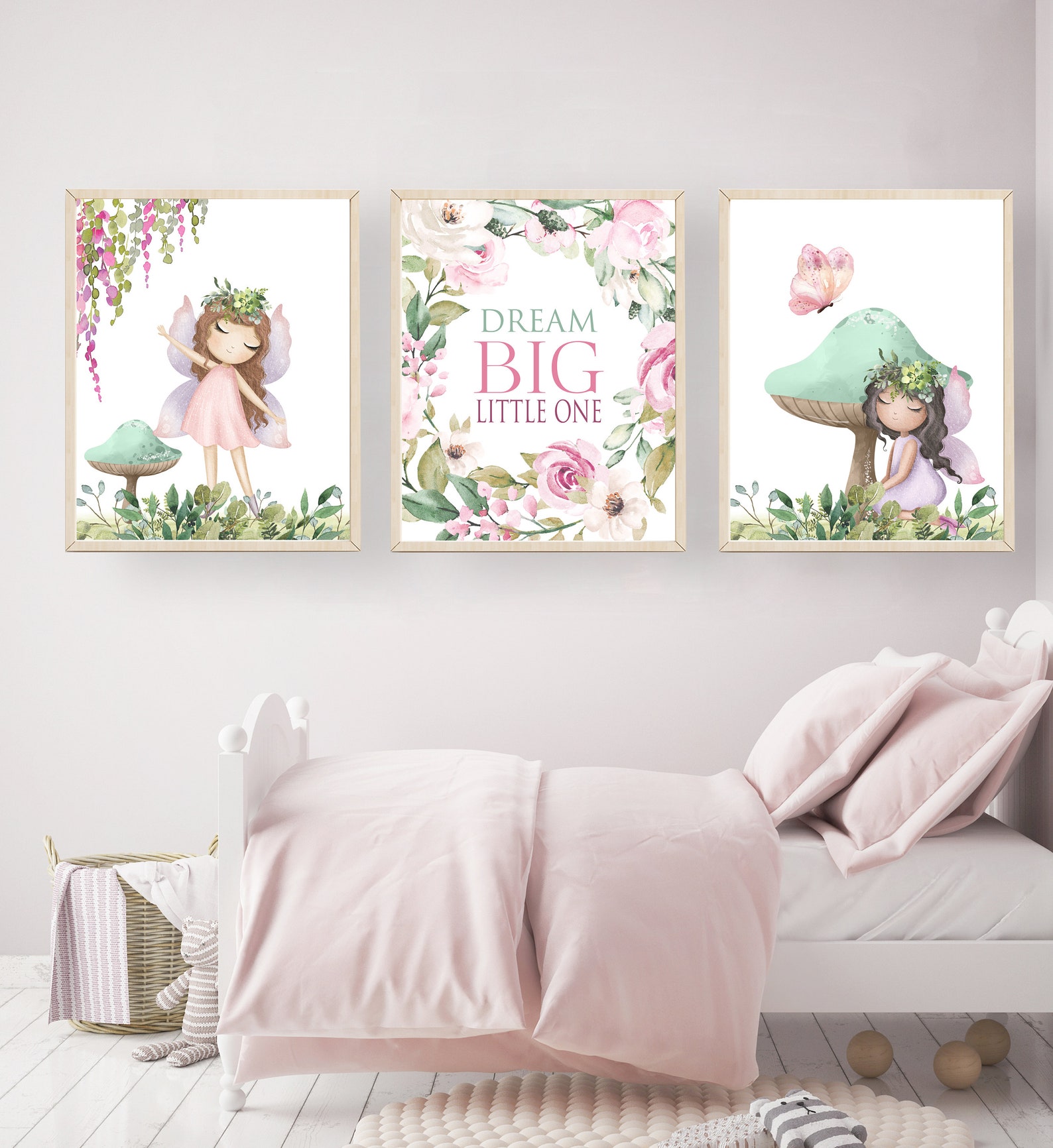 Fairy Wall Art - Fairy Nursery Decor - Fairy Art Print Set - Enchanted ...