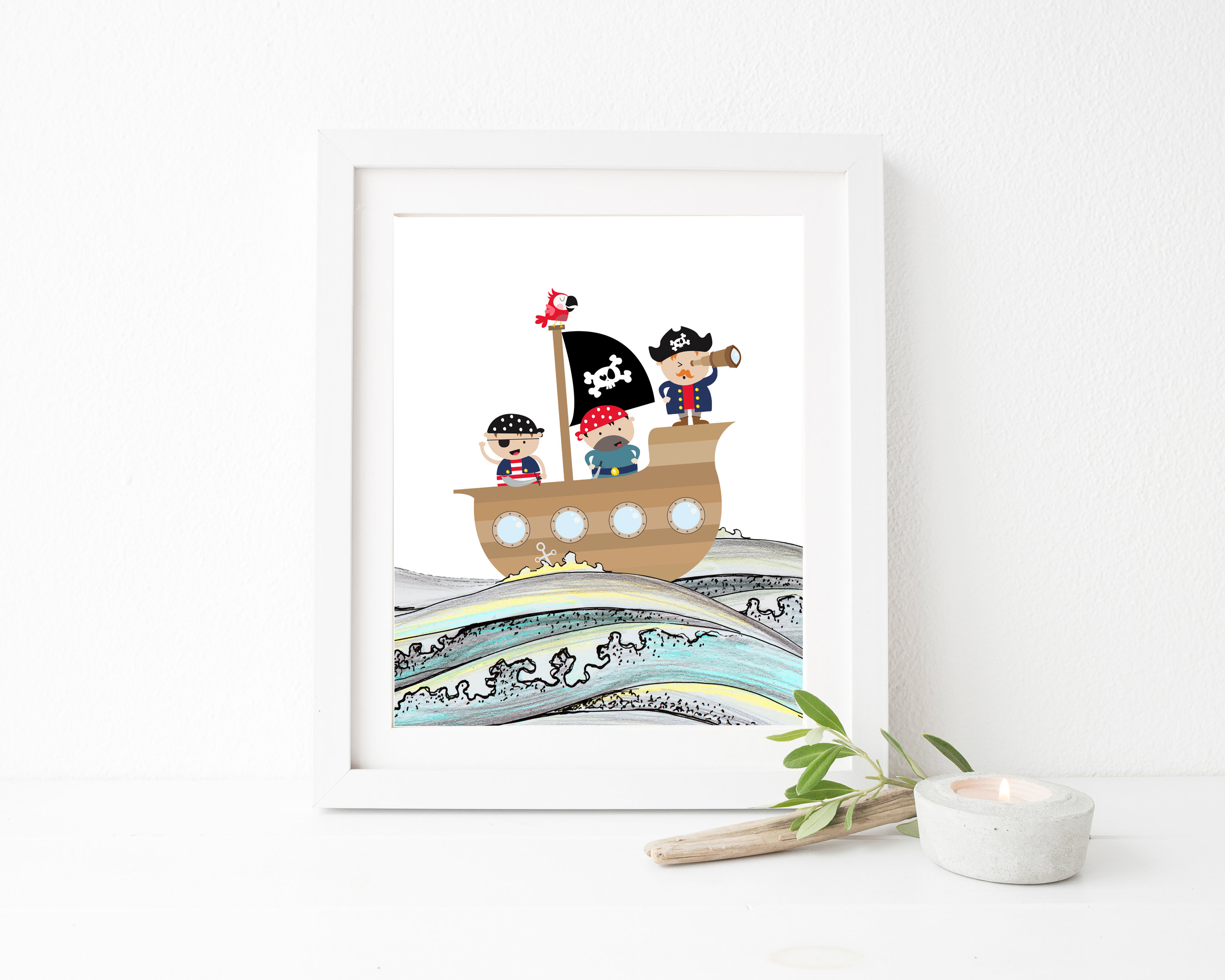 Pirate Art Print - Pirate Print - Pirate Printables - Pirate Wall Art ...