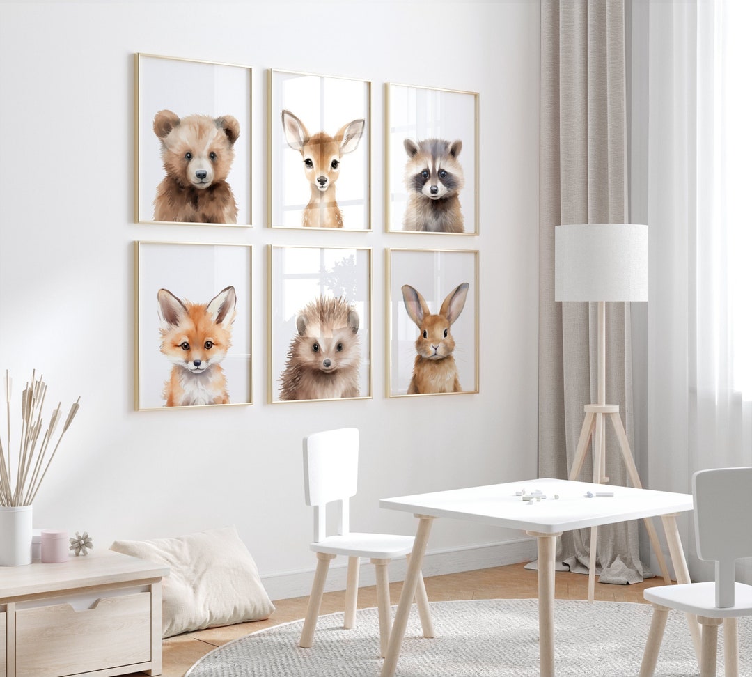 Woodland Animals Print, Forest Animal Nursery Decor, Boy Nursery ...