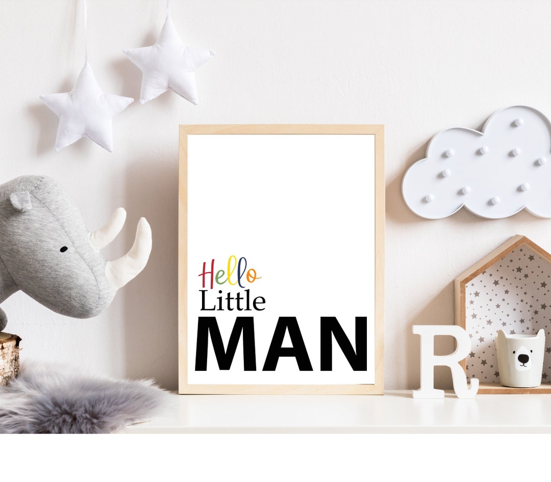 Kinderzimmer Poster - Hello Little Man Poster - Hello Little Man Poster ...
