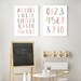 Alphabet and Numbers Print - Alphabet Poster - Abc Poster - Number ...