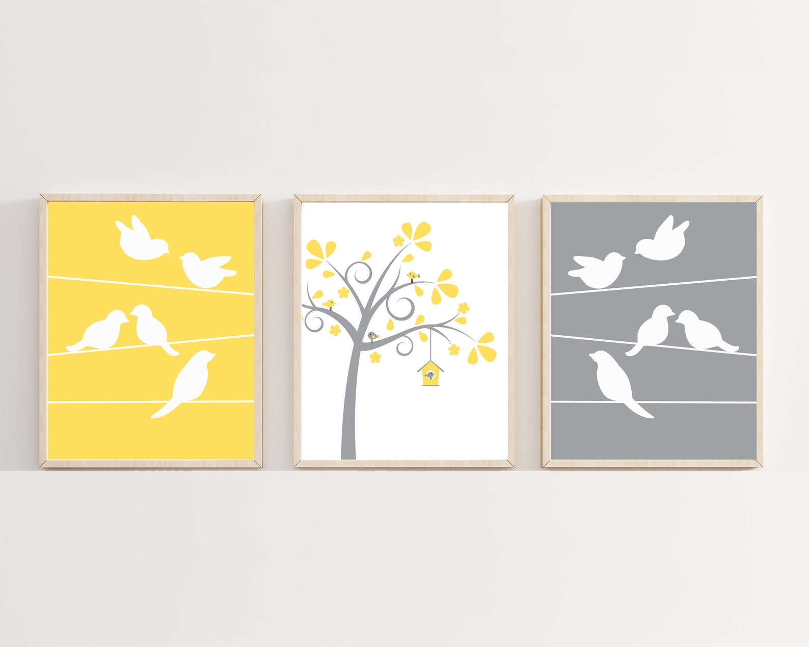 Bird Nursery Wall Art Print Bird and Trees Wall Art Prints - Etsy