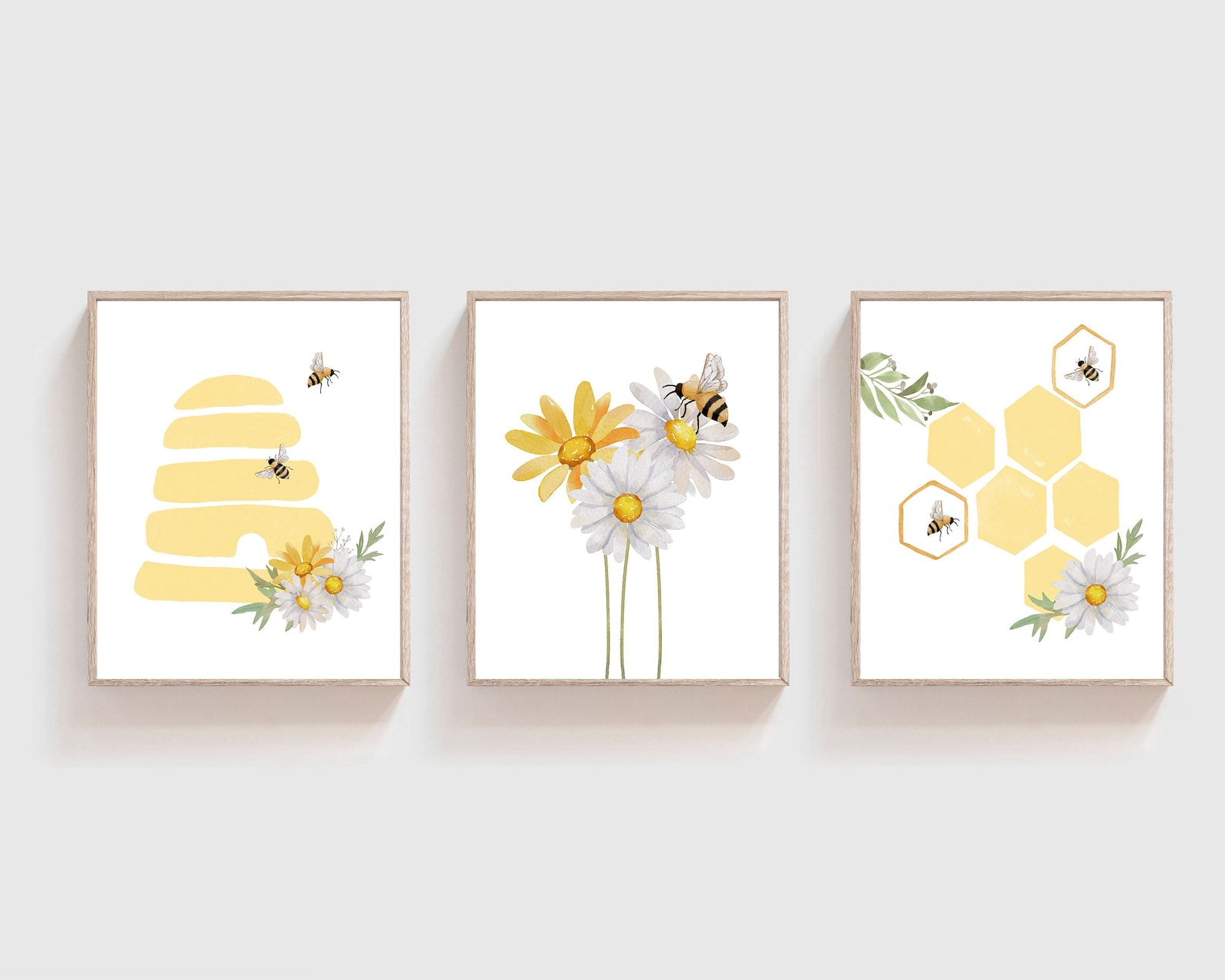Bee Nursery Decor, Bumble Bee Nursery Decor, Honey Bee Prints, Girls ...
