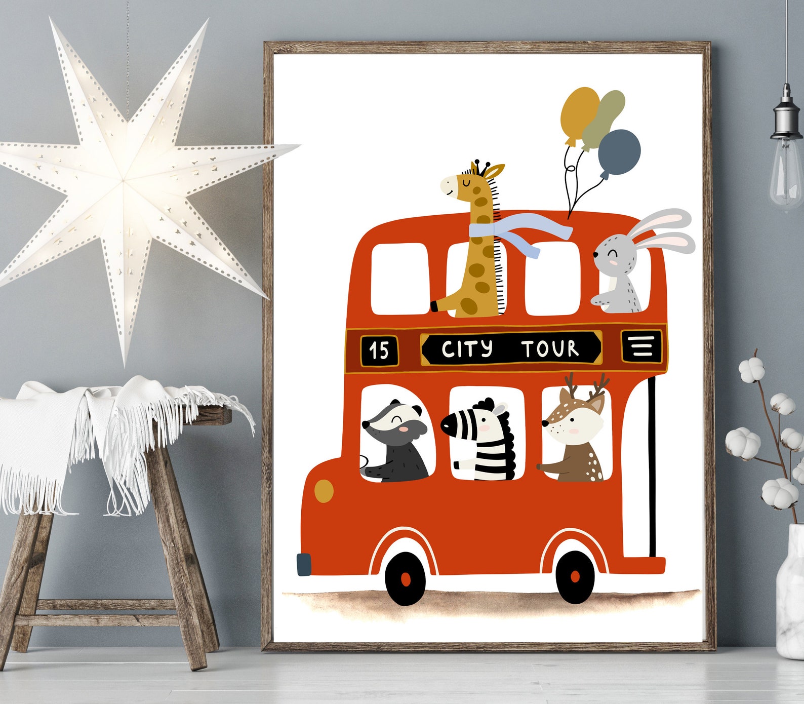 London Nursery Print - London Bus Print - London Printable - Boys Room ...