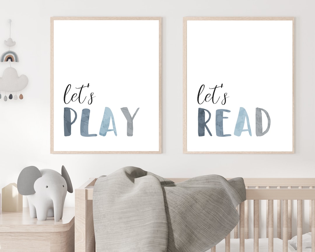 Lets Read Lets Play - Set of 2 - Playroom Decor - Playroom Printable ...