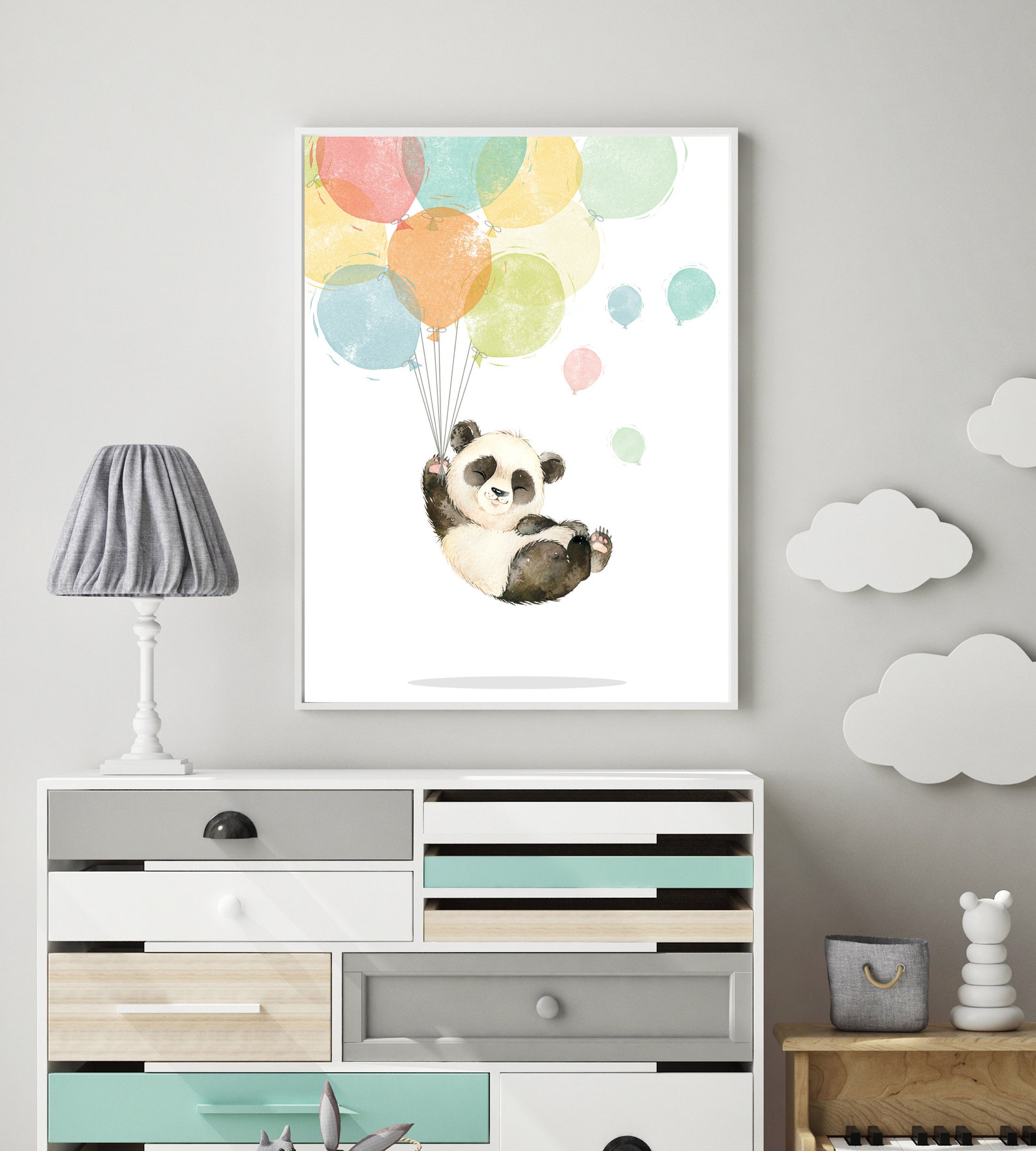 Panda Art Print Panda Printable Wall Art Panda Nursery - Etsy