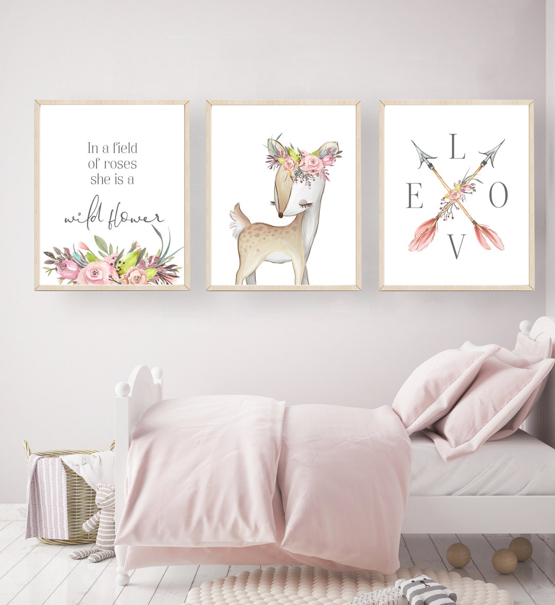 Baby Girl Nursery Wall Art Girls Wall Art Girls Printable - Etsy