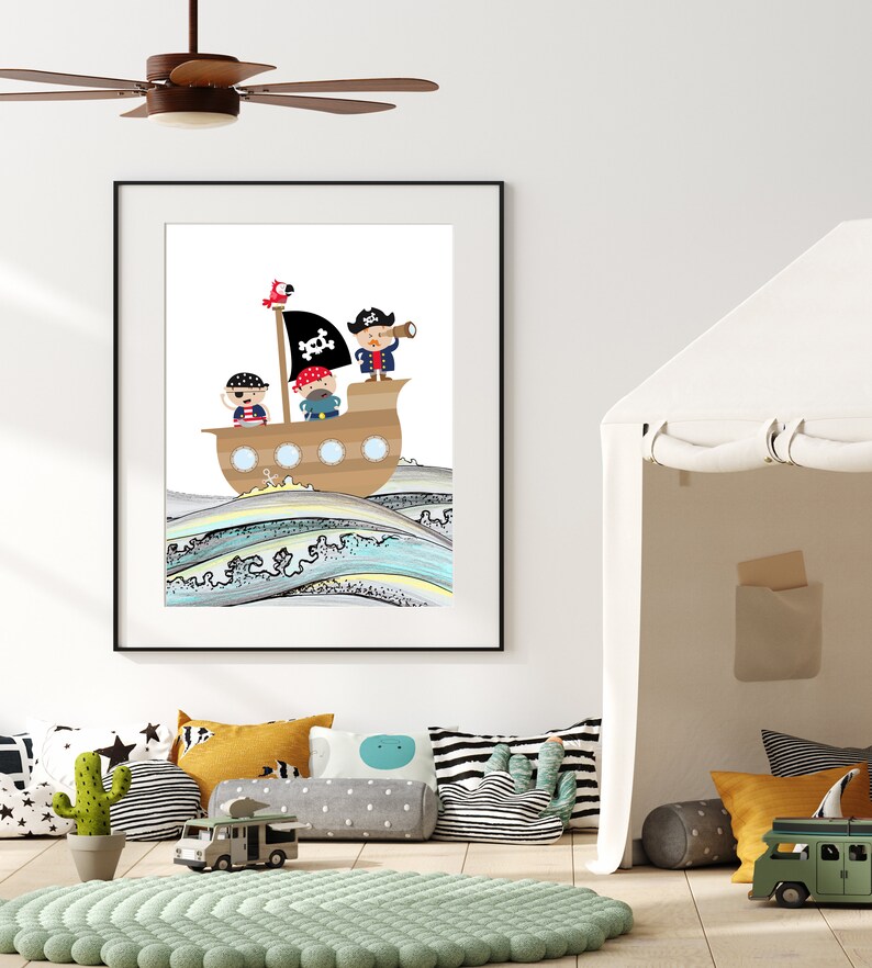 Pirate Art Print - Pirate Print - Pirate Printables - Pirate Wall Art ...