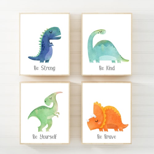 Dinosaur Prints Dinosaur Printable Art Boys Room Decor Boys - Etsy