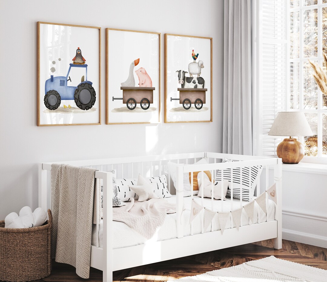 Farm Animal Prints - Farm Nursery Decor - Nursery Farm Prints - Farm ...
