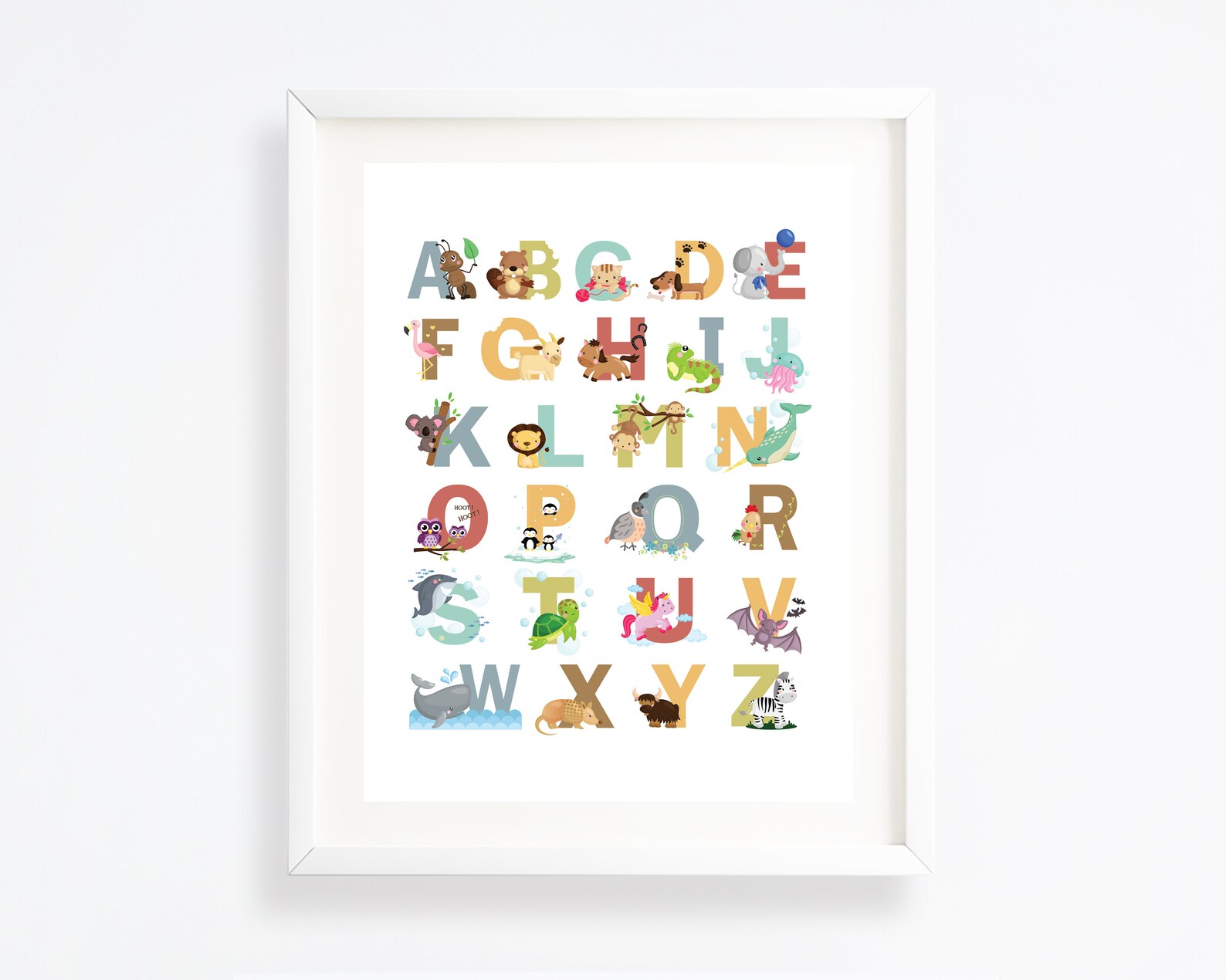 ABC Print Alphabet Poster Alphabet Wall Art Playroom - Etsy