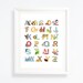 ABC Print Alphabet Poster Alphabet Wall Art Playroom - Etsy