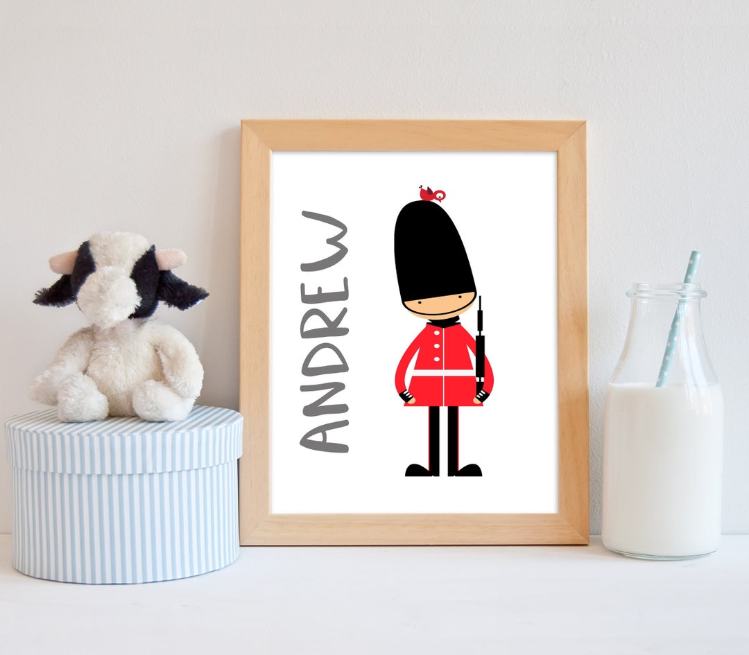 Boys Name Print Toy Soldier Art Print Baby Boy Gift Baby - Etsy