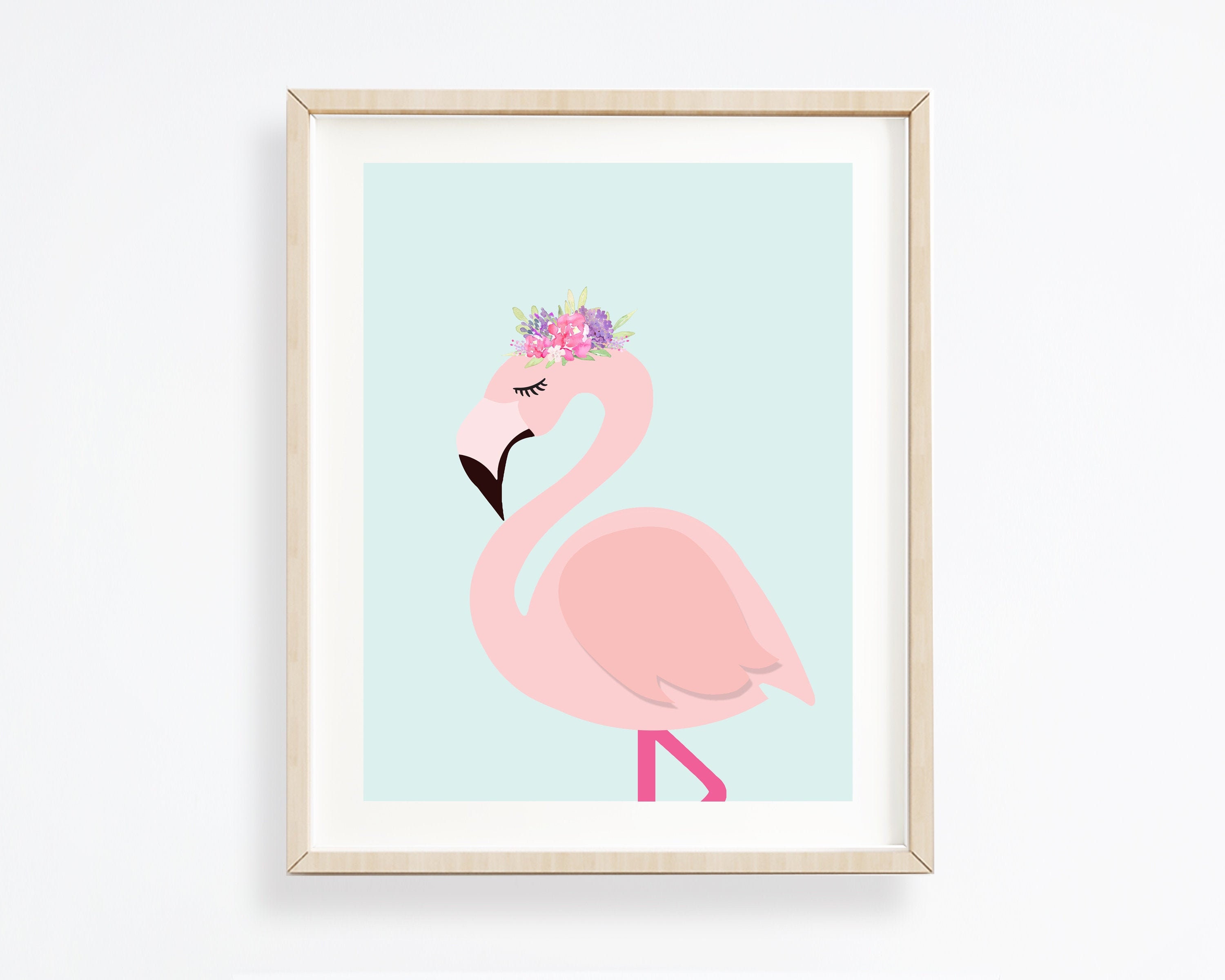 Flamingo art print Pink Flamingo wall art Flamingo print | Etsy