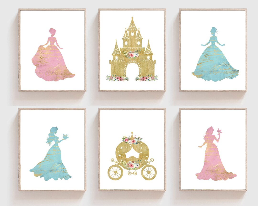 Princess Prints - Princess Wall Art - Princess Nursery - Girls Bedroom ...