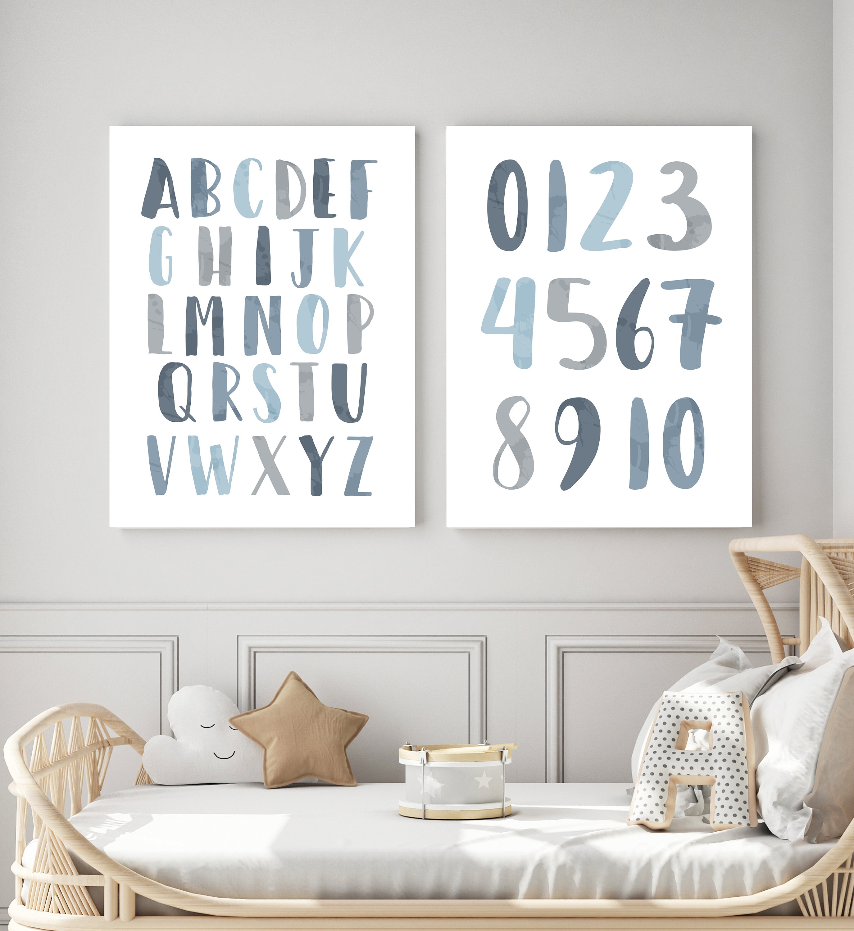 Alphabet Wall Art Alphabet Print Boy Alphabet Poster ABC - Etsy
