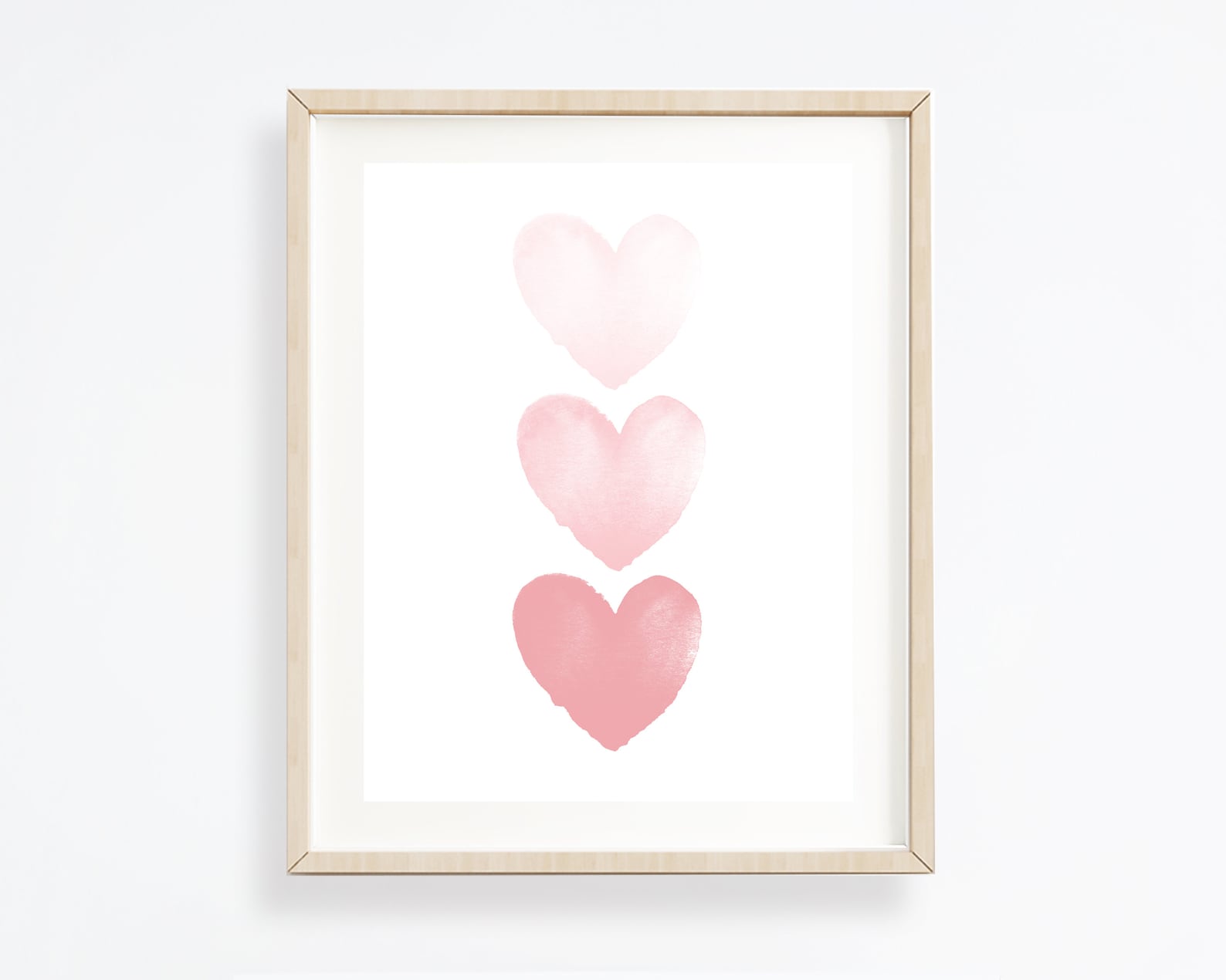 Watercolor Hearts Print Heart Print Heart Nursery Decor | Etsy