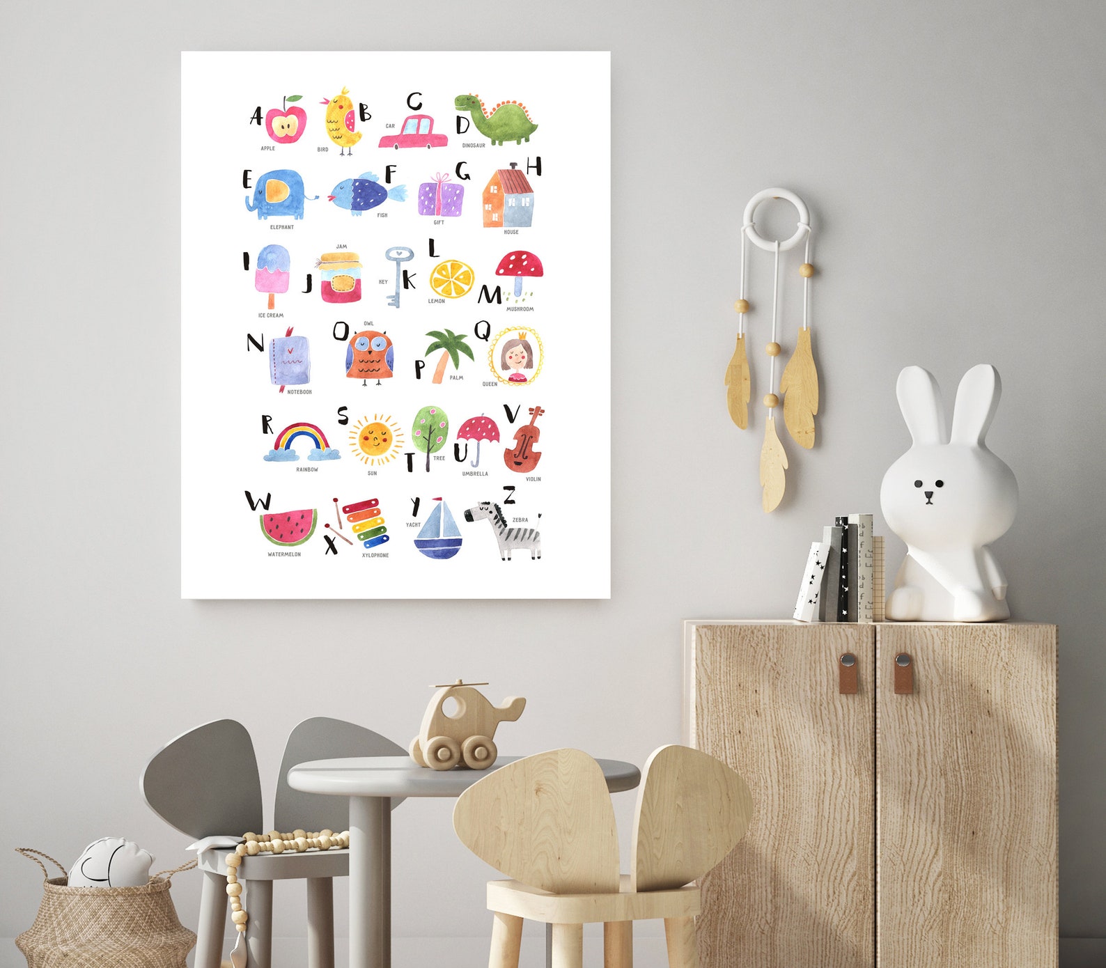 Alphabet Printable Alphabet Poster Kids Alphabet - Etsy