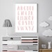 Alphabet Poster - Alphabet for Nursery - Alphabet Print - Pink Nursery ...