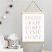 Alphabet Poster - Alphabet for Nursery - Alphabet Print - Pink Nursery ...