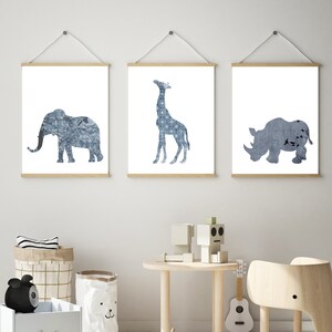Printable Safari Animals - Baby Boy Nursery Art - Watercolor Safari ...