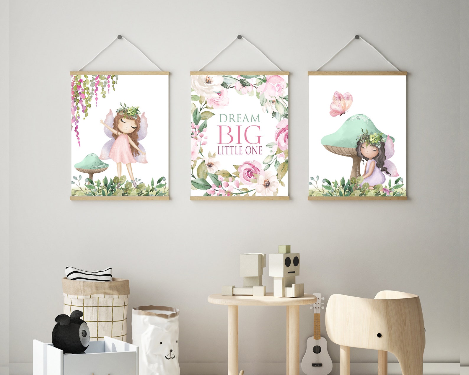 Fairy Wall Art - Fairy Nursery Decor - Fairy Art Print Set - Enchanted ...