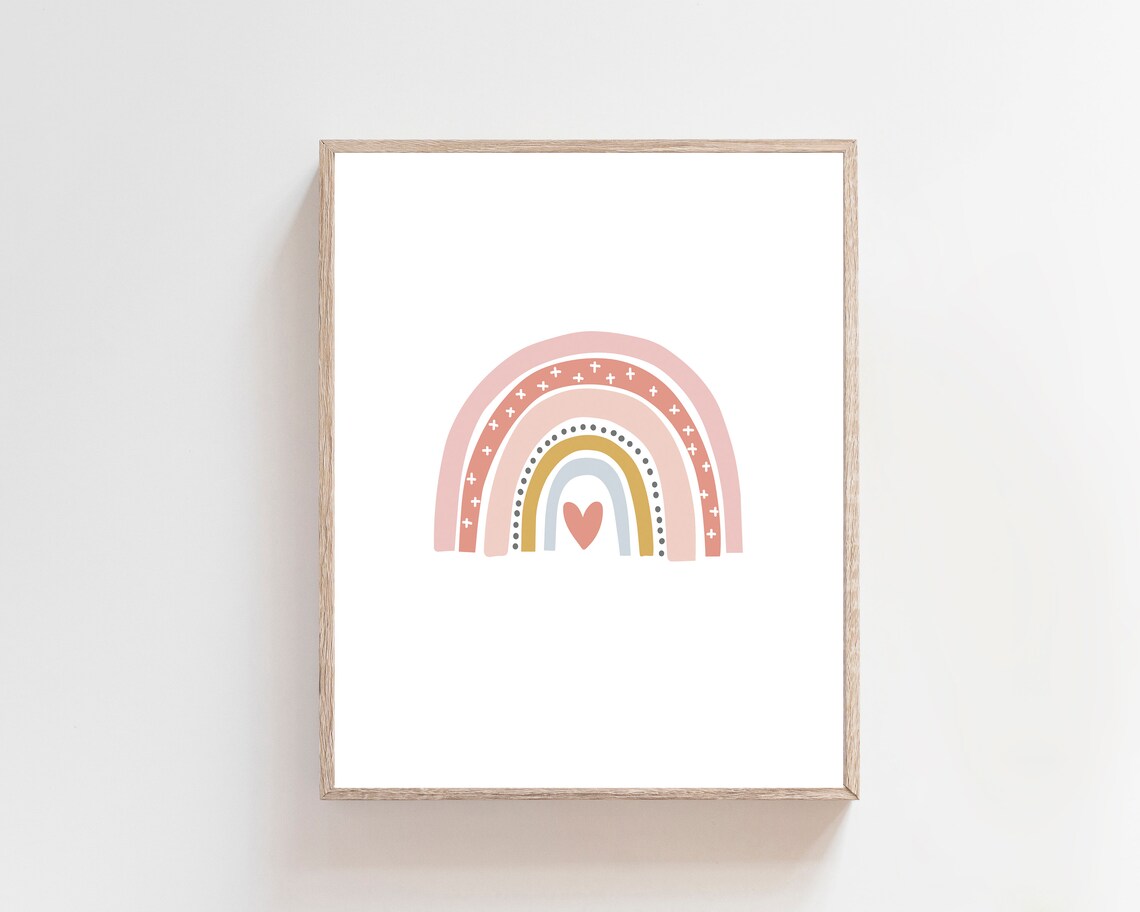 Rainbow Print - Pink Rainbow Print - Rainbow Prints for Girls Room ...