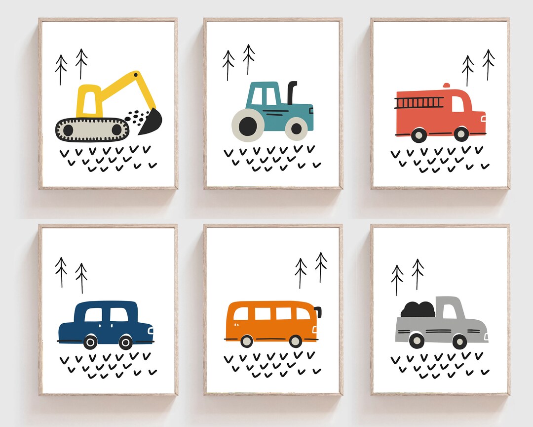 Transportation Wall Art - Car Nursery Decor - Transportation Prints ...