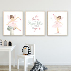 Fairy Nursery Decor - Fairy Wall Art - Pink Girls Room Decor - Fairy ...