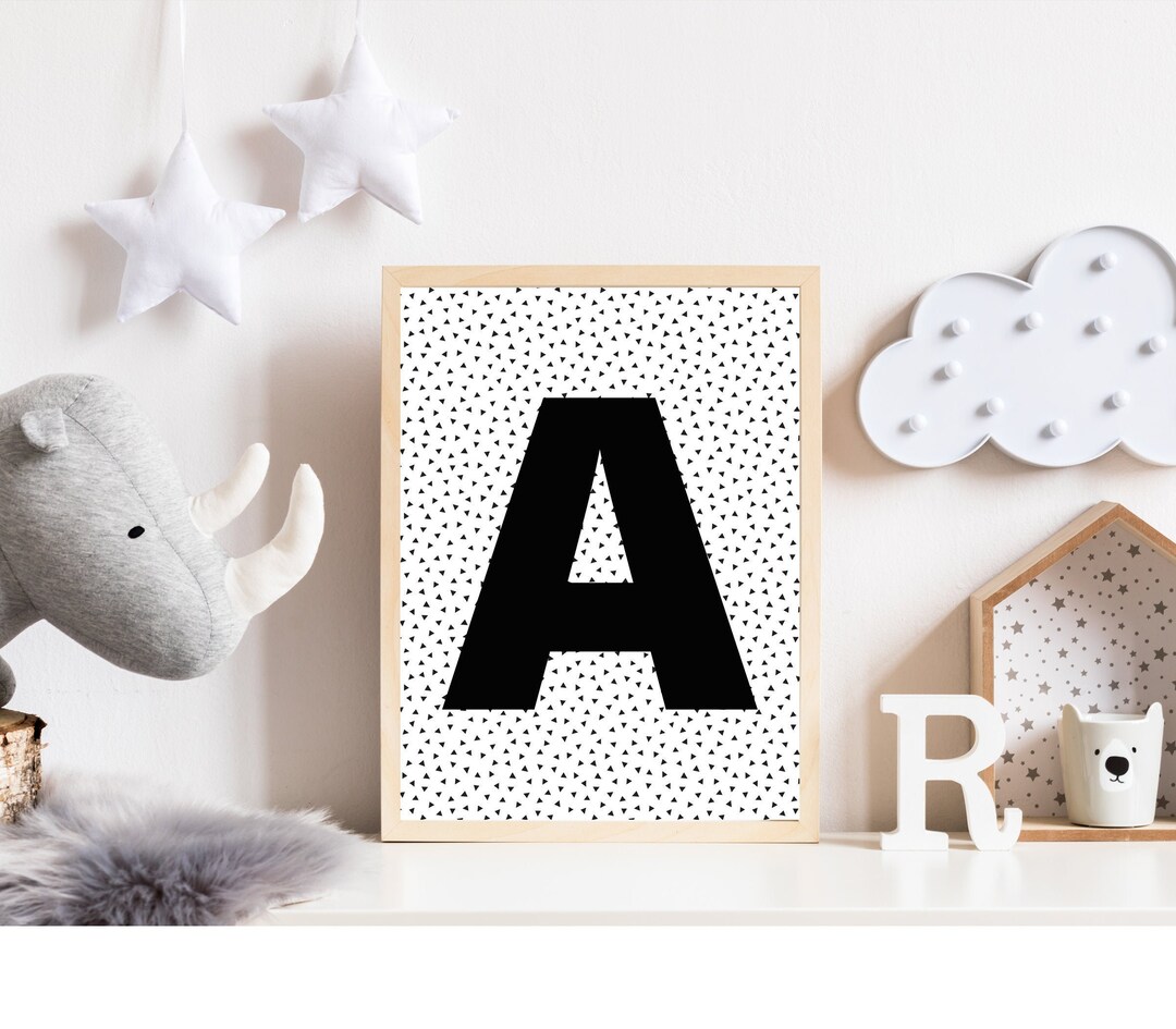Letter Wall Art for Kids - Letter Art Print - Typography Print ...