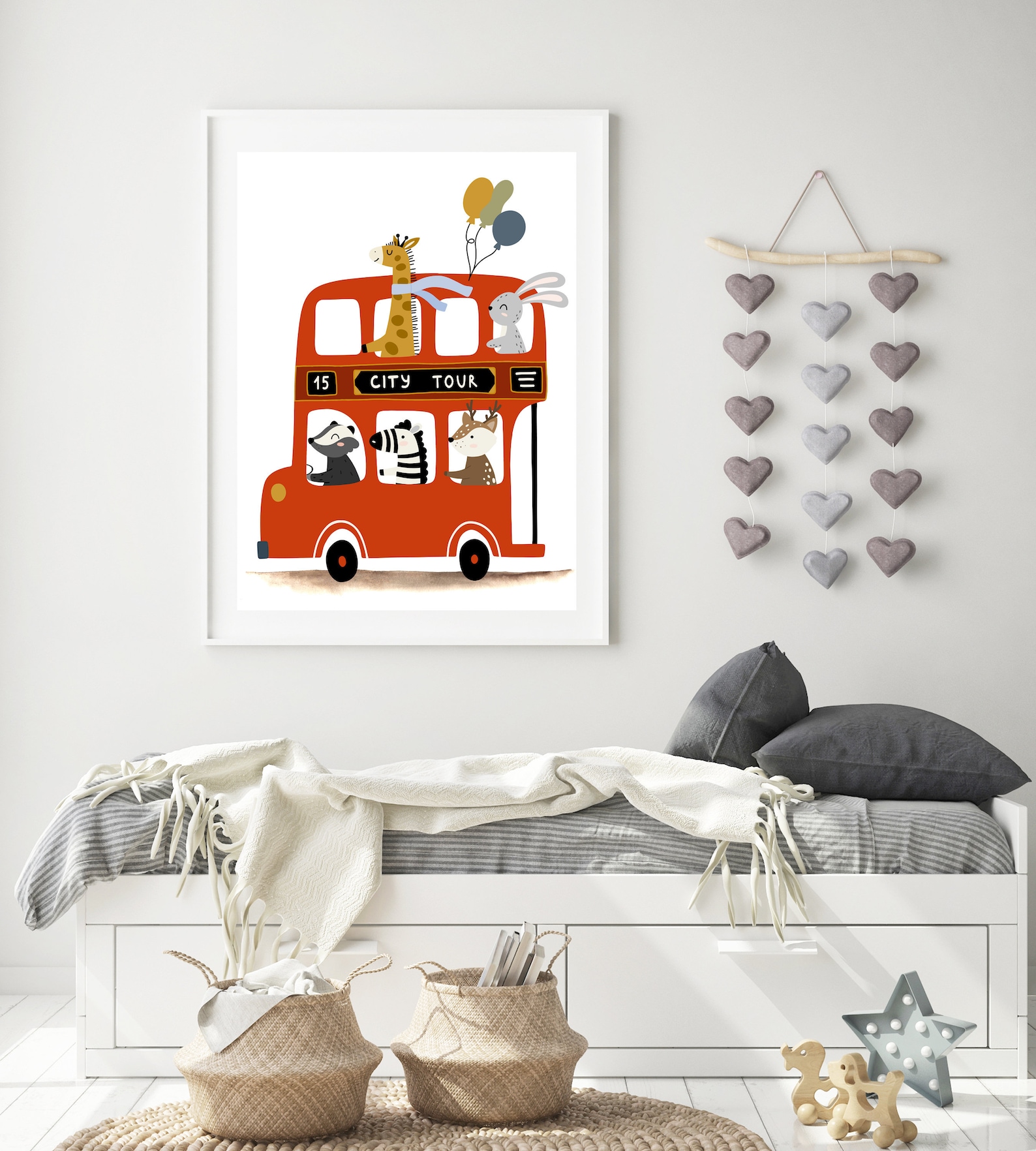 London Nursery Print - London Bus Print - London Printable - Boys Room ...