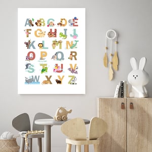ABC Print - Alphabet Poster - Alphabet Wall Art - Playroom Wall Art ...