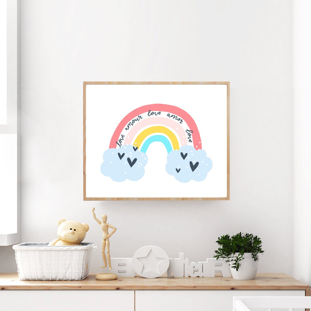Rainbow Art Print Printable Rainbow Rainbow Print Nursery Rainbow Kids ...