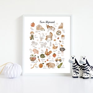 Farm Alphabet - Nursery Farm Print - Nursery Farm Decor - Nursery Decor ...