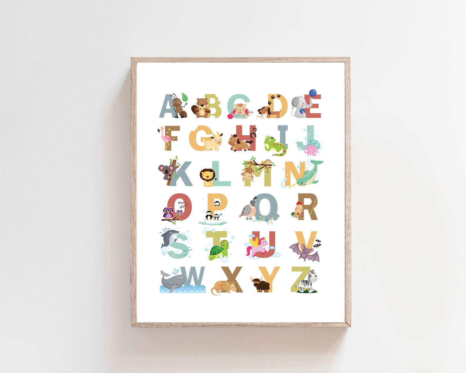 ABC Print Alphabet Poster Alphabet Wall Art Playroom - Etsy