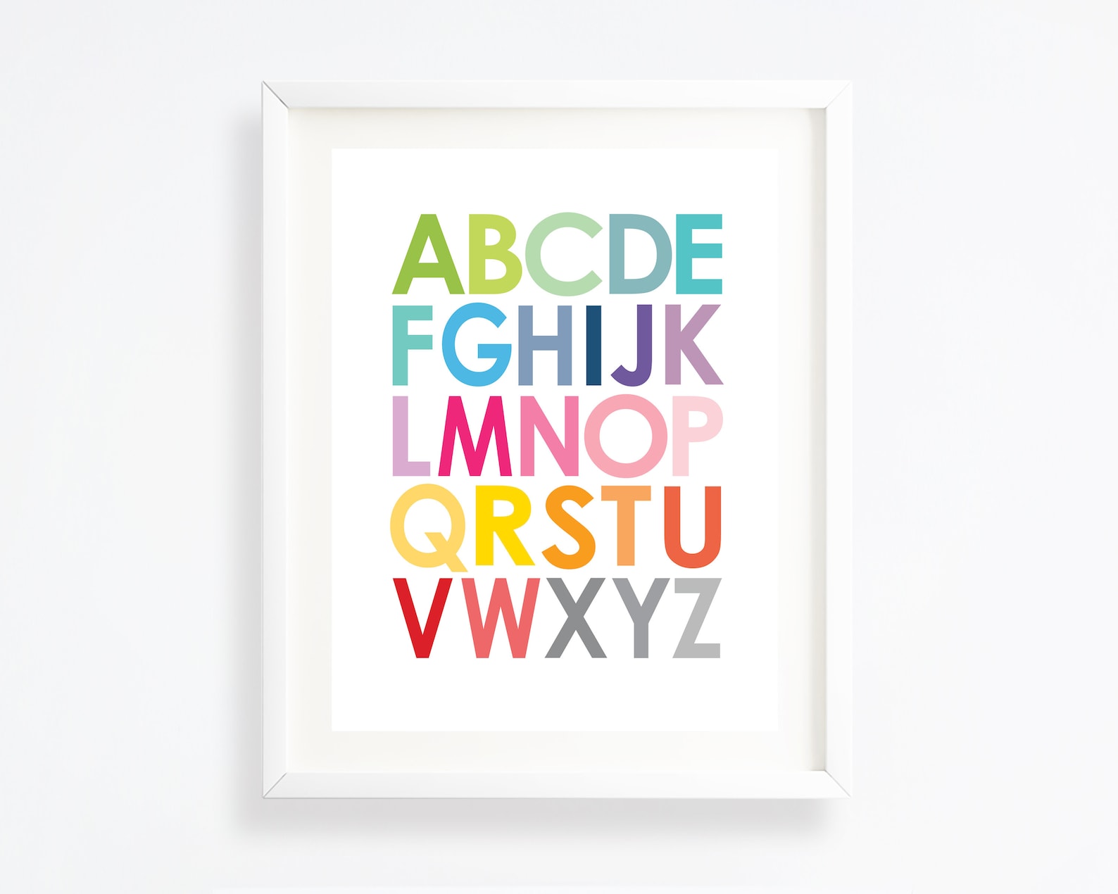 Colorful alphabet print ABC print Alphabet poster | Etsy