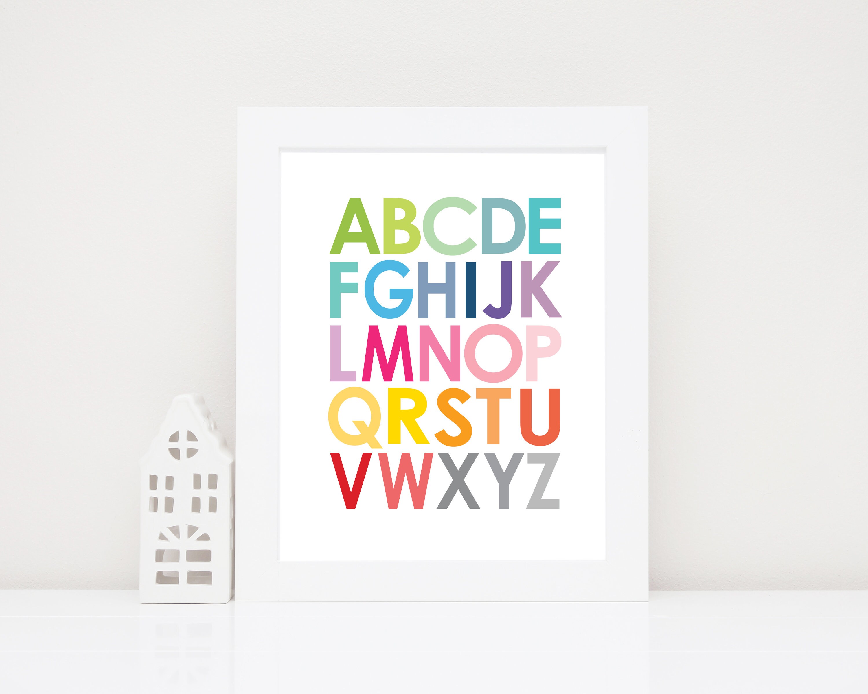 Colorful alphabet print ABC print Alphabet poster | Etsy