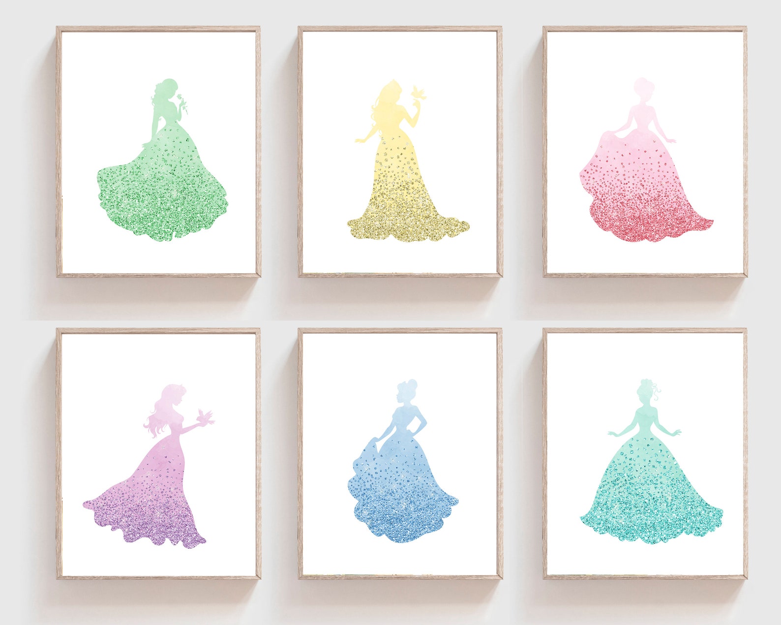 Printable Princess Wall Art Nursery Decor Girls Bedroom - Etsy