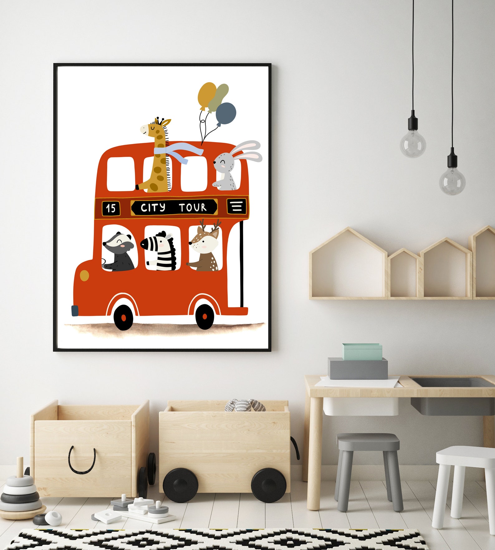 London Nursery Print - London Bus Print - London Printable - Boys Room ...