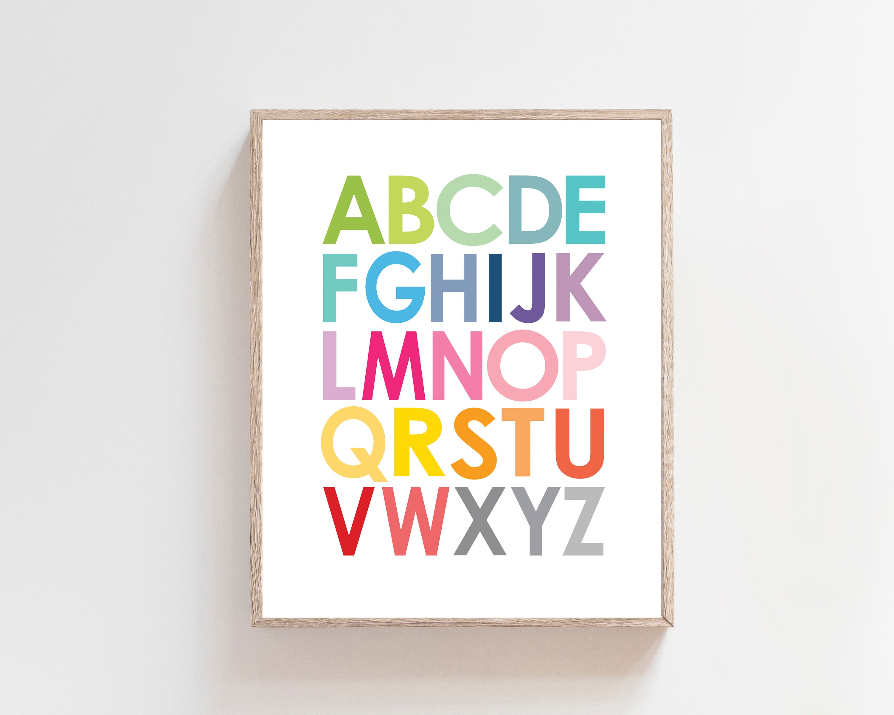 Colorful Alphabet Print - ABC Print - Alphabet Poster - Alphabet Wall ...