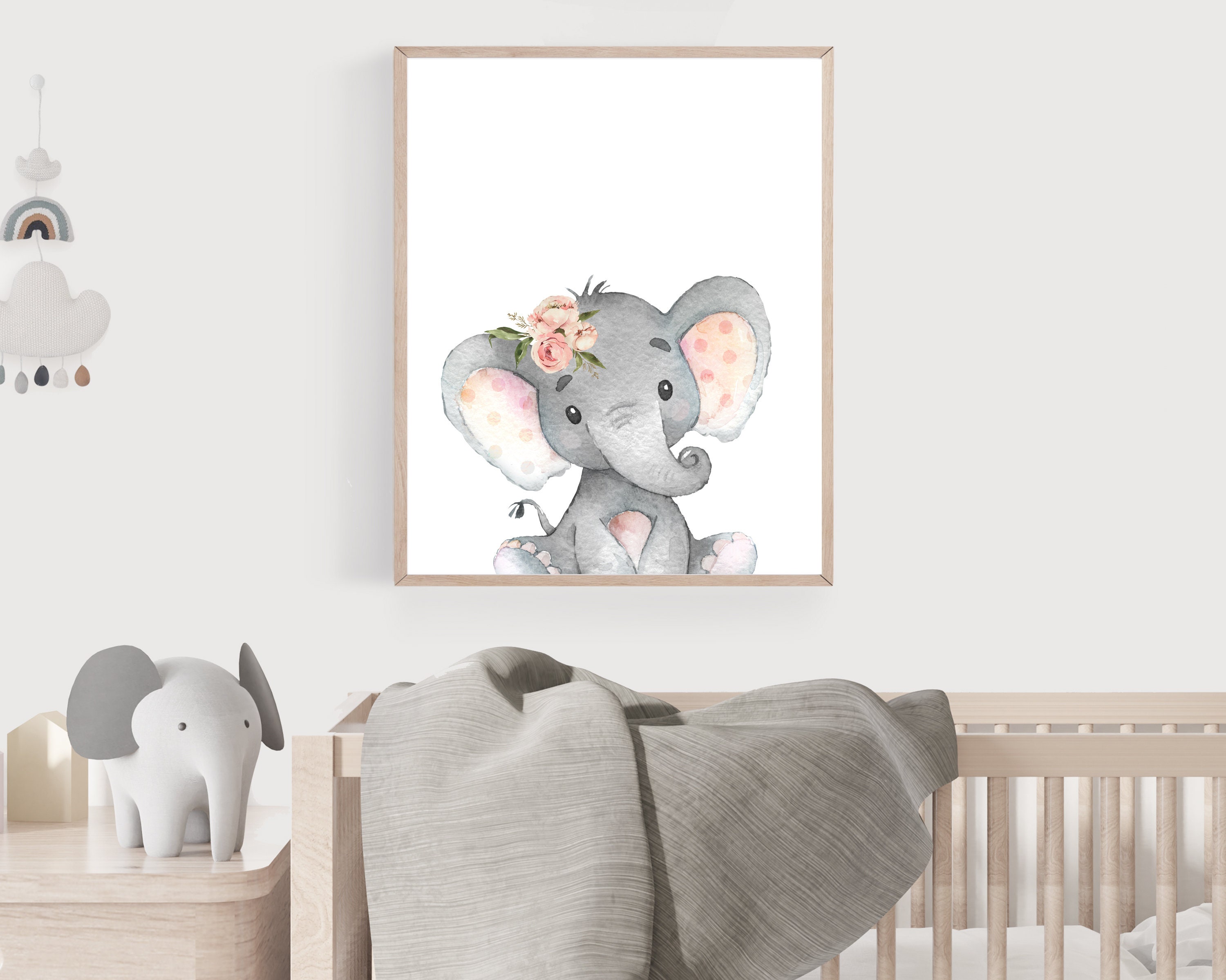 Baby Elephant print Printable elephant picture Elephant | Etsy