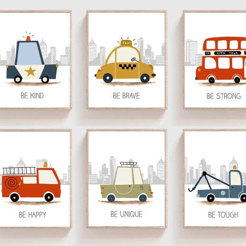Transportation Wall Art Car Nursery Decor Boy Room Car - Etsy