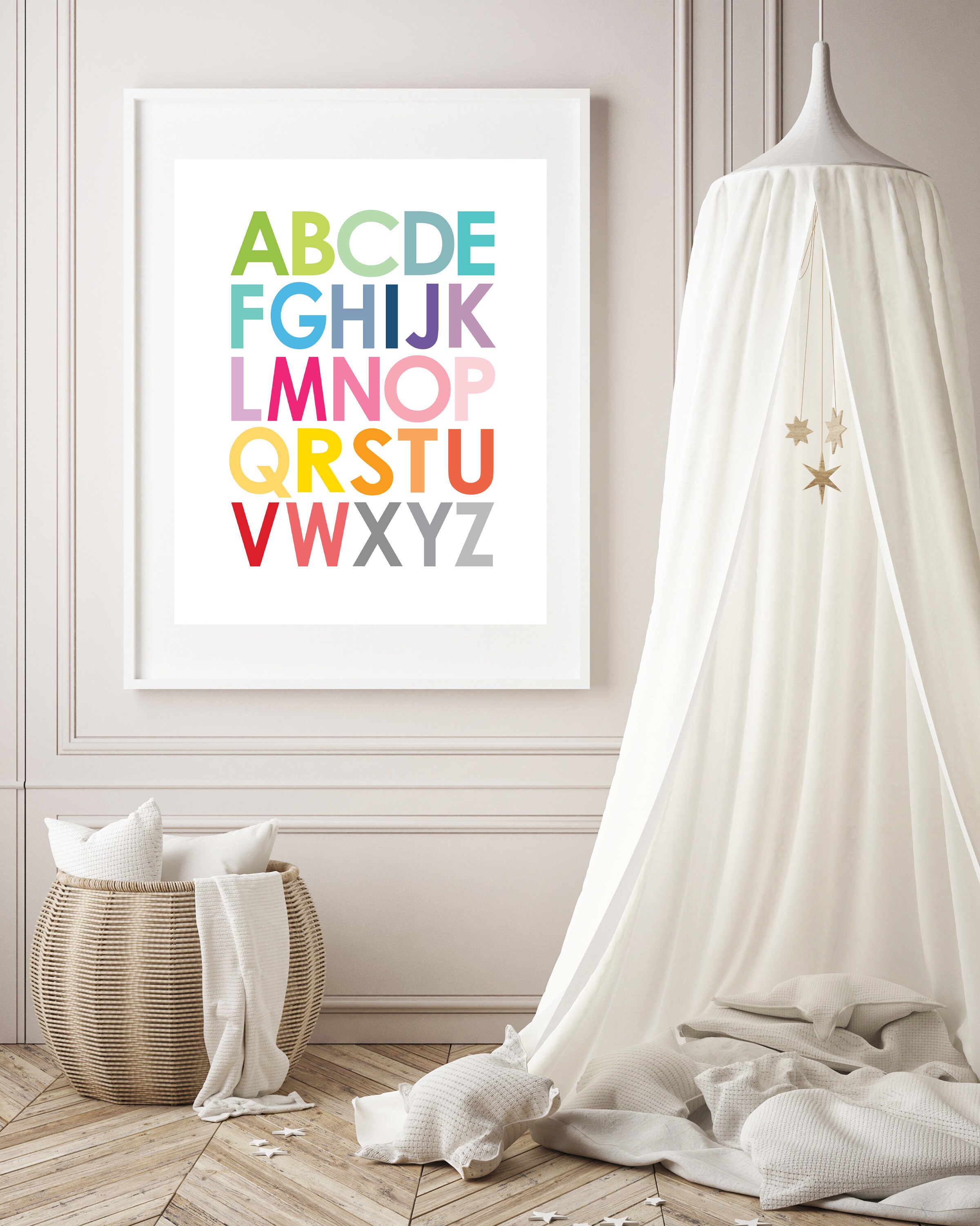 Colorful Alphabet Print - ABC Print - Alphabet Poster - Alphabet Wall ...