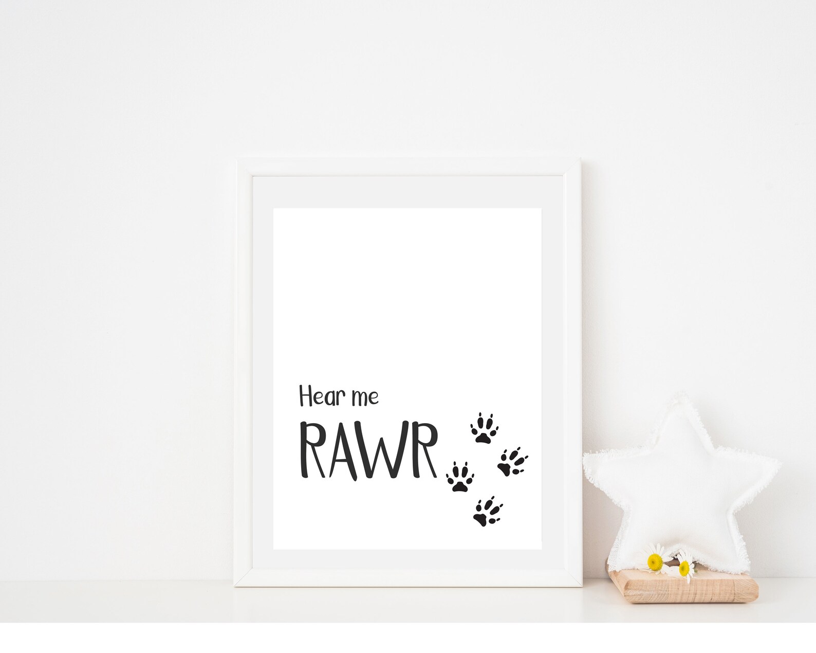 Hear Me Rawr Quote Wall Art Kids Wall Art Print Nursery - Etsy