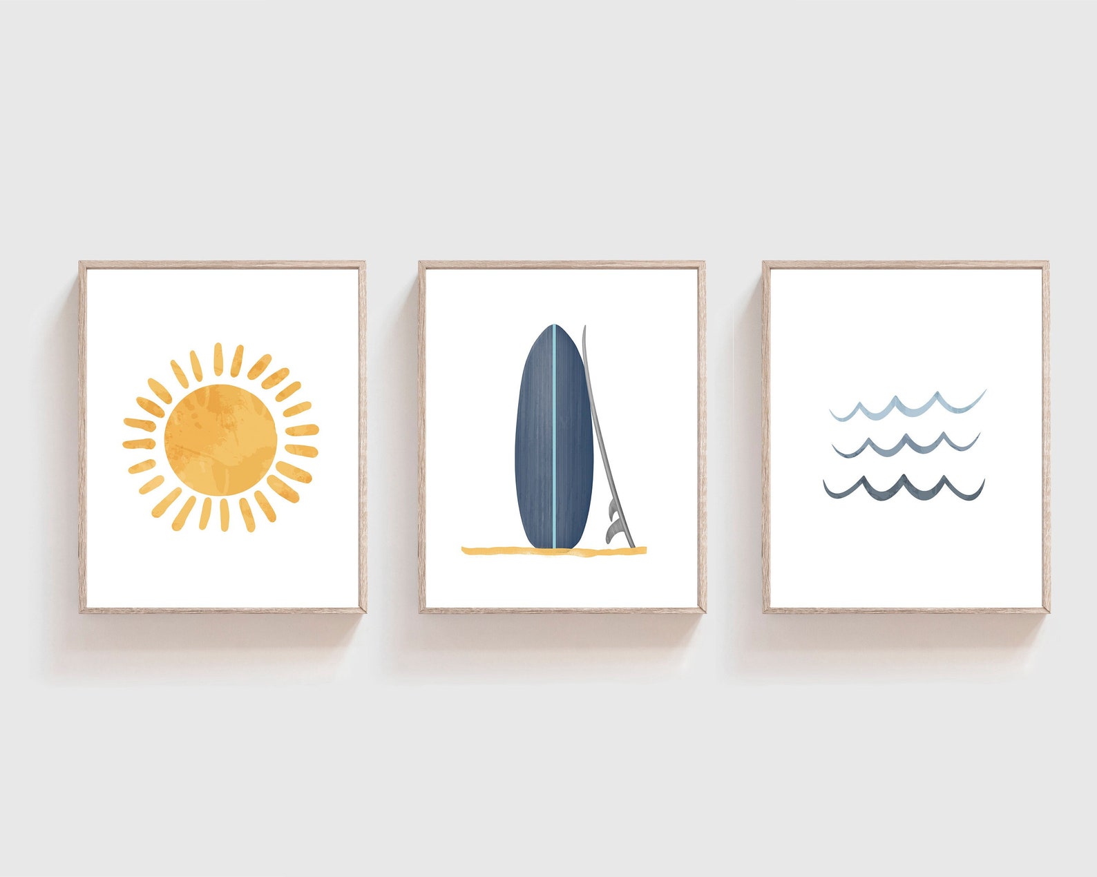 Boho Surf, Surfboard, Beach Print, Minimalist Print, Modern Nursery ...