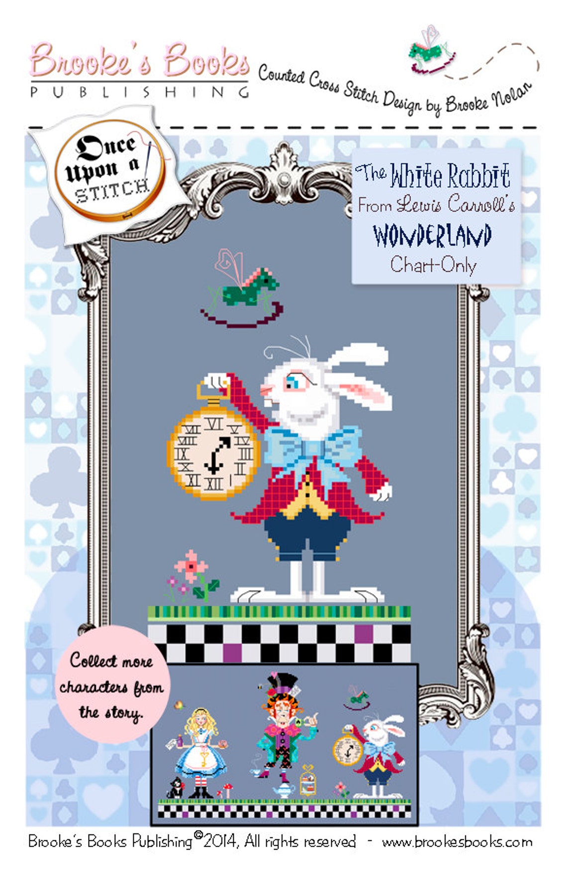 Brooke's Books Wonderland White Rabbit Cross Stitch - Etsy