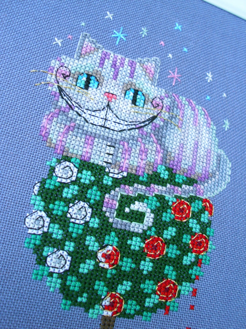 Brooke's Books Wonderland Cheshire Cat Cross Stitch - Etsy 日本