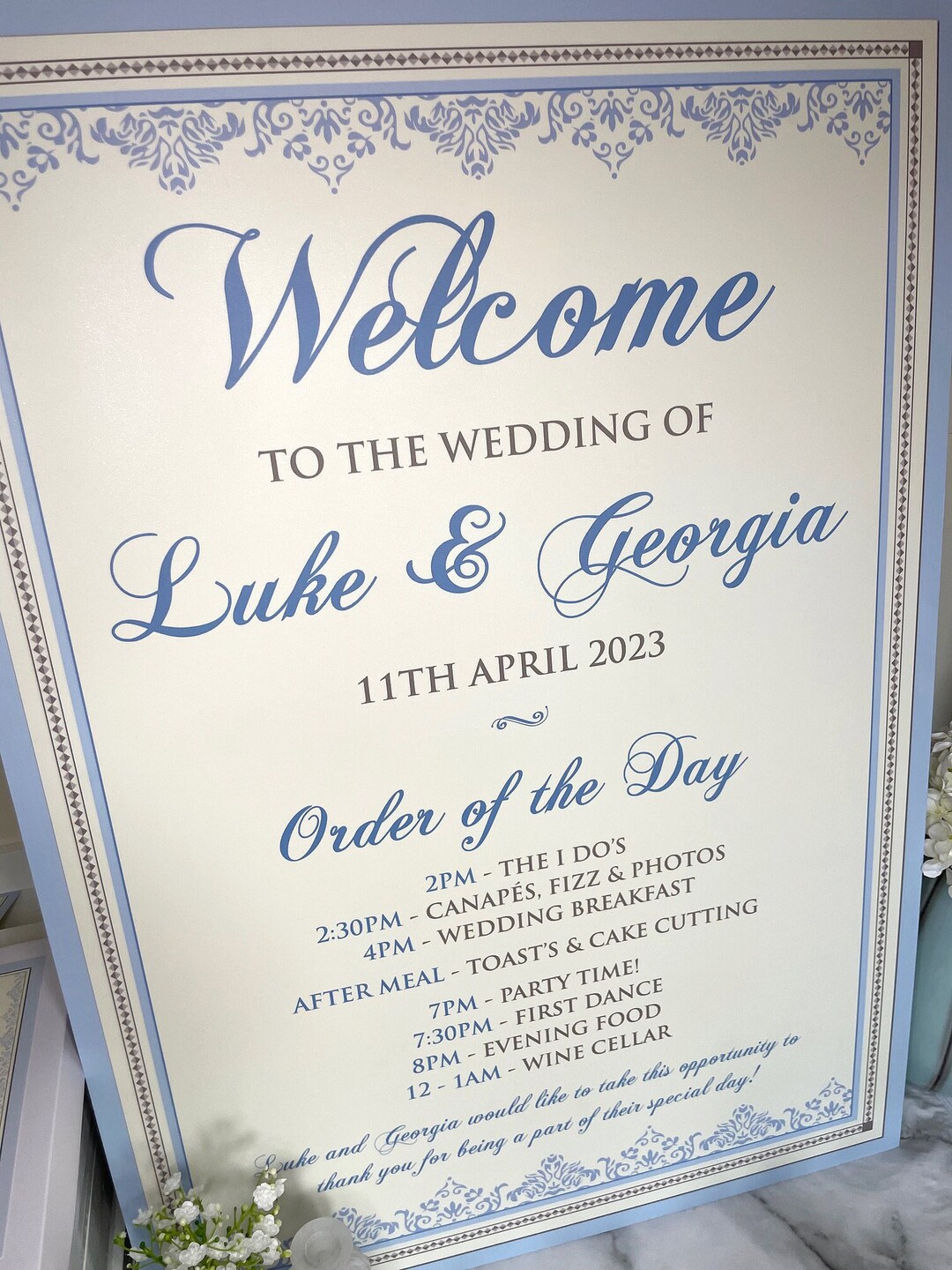 Wedding Welcome & Order of Day Sign - Etsy